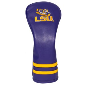 team golf ncaa lsu tigers vintage fairway head cover vintage fairway golf club headcover, form fitting design, retro design & superb embroidery