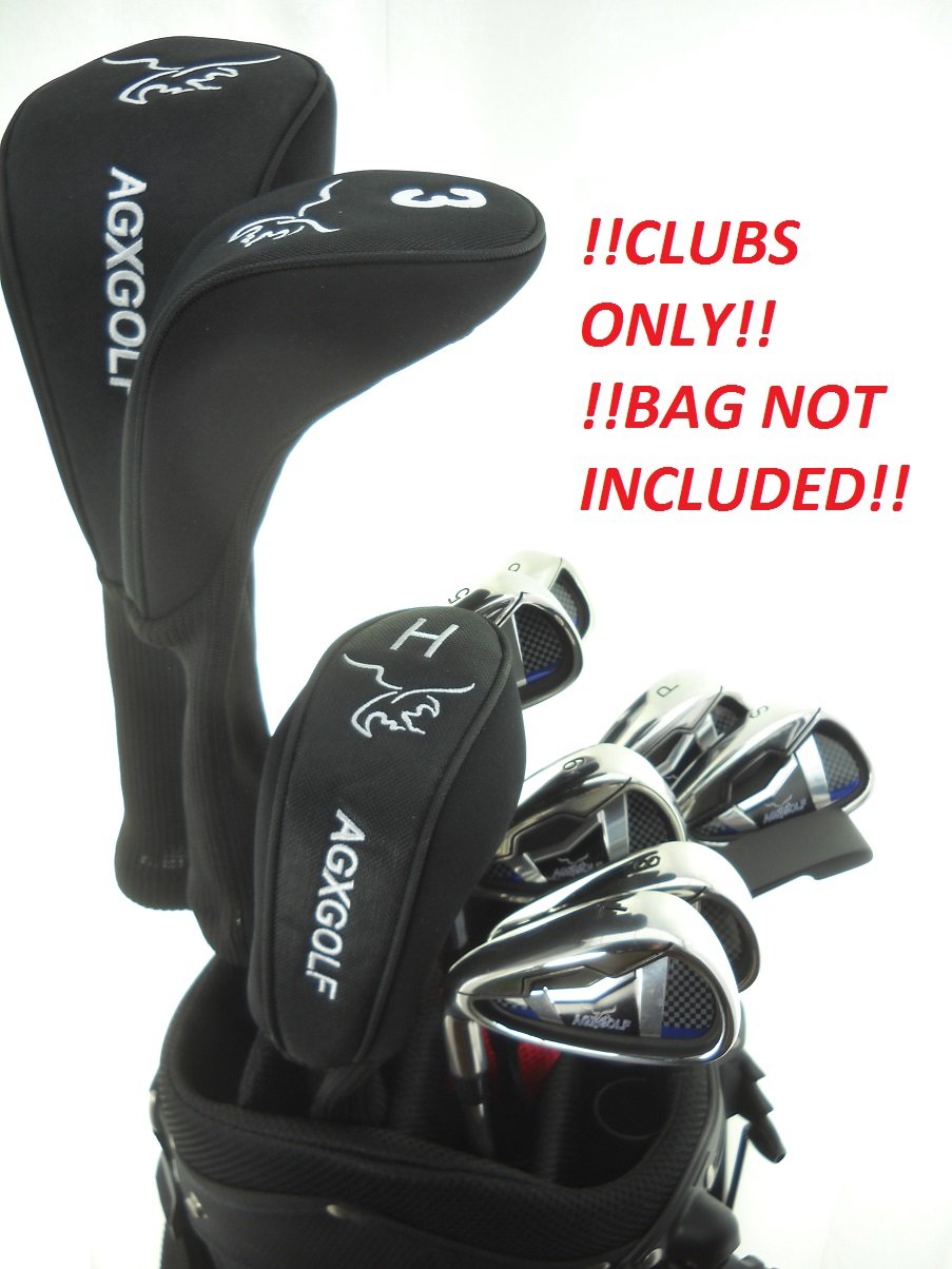 AGXGOLF: Men's Left Hand Tall Length (+1.5 inch) XS Tour Magnum Golf Club Set; w/OverSize Driver + 3 Wood + 3 Hybrid + 5-PW Irons + SW, Free Putter! Built in The USA!