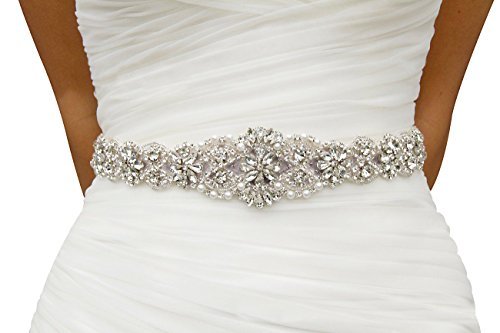 Lovful Bridal Belt,Crystal Rhinestone Wedding Dress Belt,Bling Sash Ribbon Belt