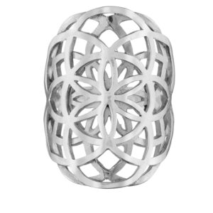 Dabble Big Seed of Life Ring Sterling Silver 925 Sizes Us 7 8 9 Sacred Geometry Flower of Life Yoga jewelry (9) (7)