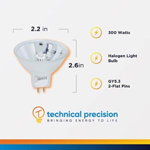 Technical Precision 300W 120V Halogen Bulb Replacement for Kodak Carousel 760h MR16 Projector - GY5.3 2-Flat Pins - 3350K Slide Projector Bulb - 1 Pack