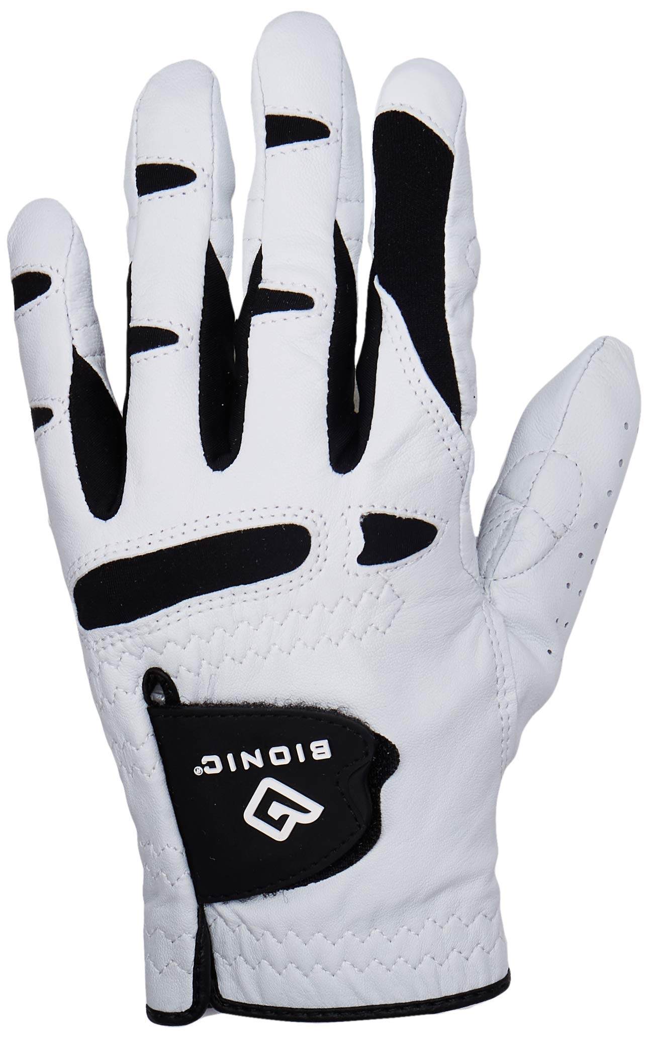 Bionic Stable Grip Golf Glove Natural Fit (Men's White, Left, MEDIUM)