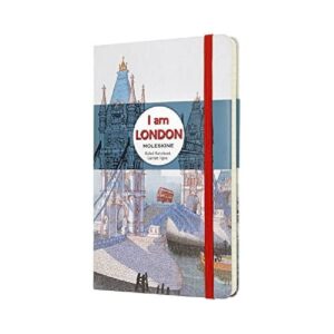 moleskine i am london limited edition white large ruled notebook hard