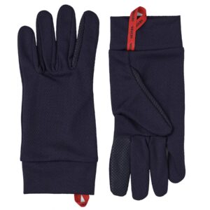 hestra touch point dry wool liner - machine washable, touch screen compatible liner for additional layering or as a thin glove - navy - 7