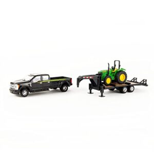 ERTL 1:32 Scale Ford F350 Pickup and John Deere Tractor Set - Includes Pickup, Tractor and Gooseneck Trailer - 17.25 x 3.2 x 4.5 inches - Ages 3+