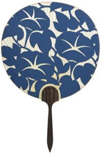 made in japan 2103 chiyo uchiwa fan (blue) single-sided watermark