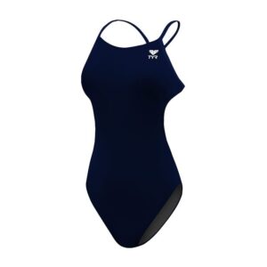 TYR Women's Solid Durafast Elite Cutoutfit Swimsuit - Blue, 32