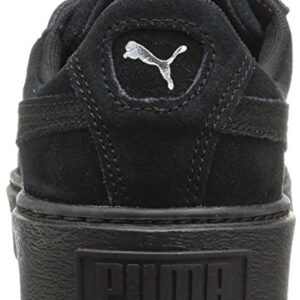 Puma Women's Suede Platform Crushed Gem Black Aged Silver, 9.5 M US