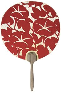 made in japan 2102 chiyo woman fan (red) single-sided watermark