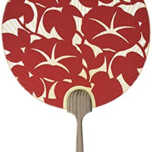 Made in Japan 2102 Chiyo Woman Fan (Red) Single-Sided Watermark