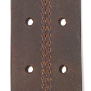 Carhartt Casual Perf Belt for Men, Available in Multiple Styles, Colors & Sizes, Saddle Leather Double Prong (Brown), 44