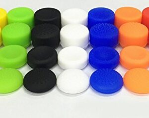 Ambertown Pack of 8 pcs Analog Controller Gamepad Raised Antislip Thumb Stick Grips Thumbsticks Joystick Cap Cover for PS5, PS4, PS3, Switch Pro, Xbox one, Xbox 360, Wii U, PS2 Controller (Green)