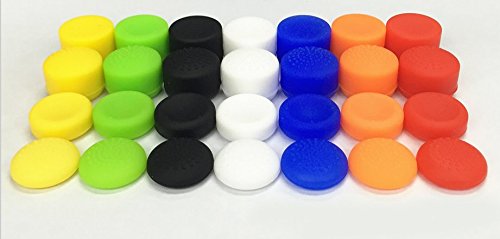 Ambertown Pack of 8 pcs Analog Controller Gamepad Raised Antislip Thumb Stick Grips Thumbsticks Joystick Cap Cover for PS5, PS4, PS3, Switch Pro, Xbox one, Xbox 360, Wii U, PS2 Controller (Green)