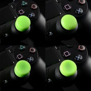 Ambertown Pack of 8 pcs Analog Controller Gamepad Raised Antislip Thumb Stick Grips Thumbsticks Joystick Cap Cover for PS5, PS4, PS3, Switch Pro, Xbox one, Xbox 360, Wii U, PS2 Controller (Green)