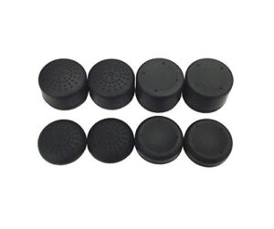 pack of 8 pcs analog controller gamepad raised antislip thumb stick grips thumbsticks joystick cap cover for ps4, ps3, xbox 360, wii u, ps2 controller (black)