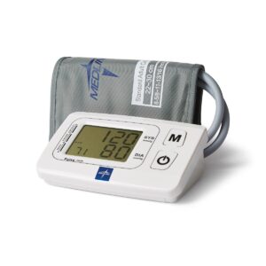 medline elite small and compact automatic digital blood pressure monitor with adult upper arm cuff (fits arms 22-30 cm), batteries included, mds1001