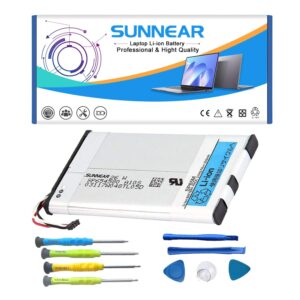 sunnear sp65m 3.7v 2210mah battery replacement for sony playstation ps vita pch-1001 pch-1101 1003 1103 battery with tools