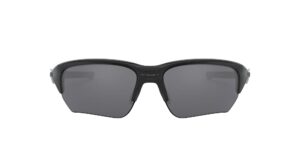 oakley men's oo9363 flak beta rectangular sunglasses, polished black/black iridium, 64 mm