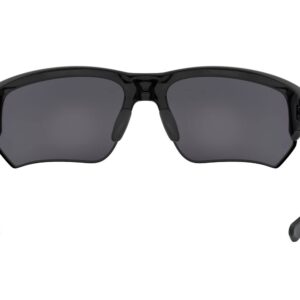 Oakley Men's OO9363 Flak Beta Rectangular Sunglasses, Polished Black/Black Iridium, 64 mm