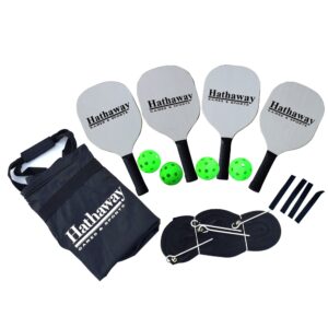 Hathaway Deluxe Pickleball Game Set Black