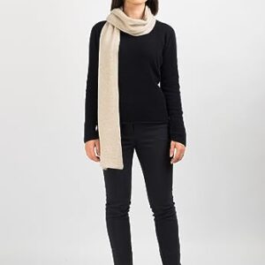 Dalle Piane Cashmere - Broad Scarf 100% cashmere - Made in Italy - Woman/Man, Color: Beige, One size