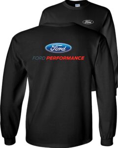 fair game ford performance logo long sleeve shirt gt racing design mustang mach 1-black-xl