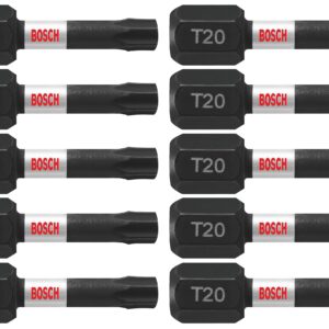 BOSCH ITT20102 2-Pack 1 In. Torx #20 Impact Tough Screwdriving Insert Bits