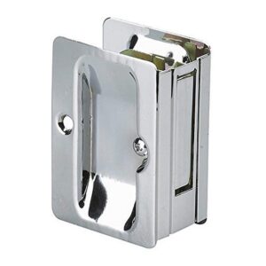 richelieu hardware 1700cpsbc onward pocket door pull, passage lock, 3 1/4 in (82 mm), rectangular, chrome