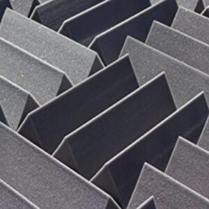 bass absorbing wedge style panels - soundproofing acoustic studio foam - 12"x12"x4" tiles - 2 pack - diy (charcoal)