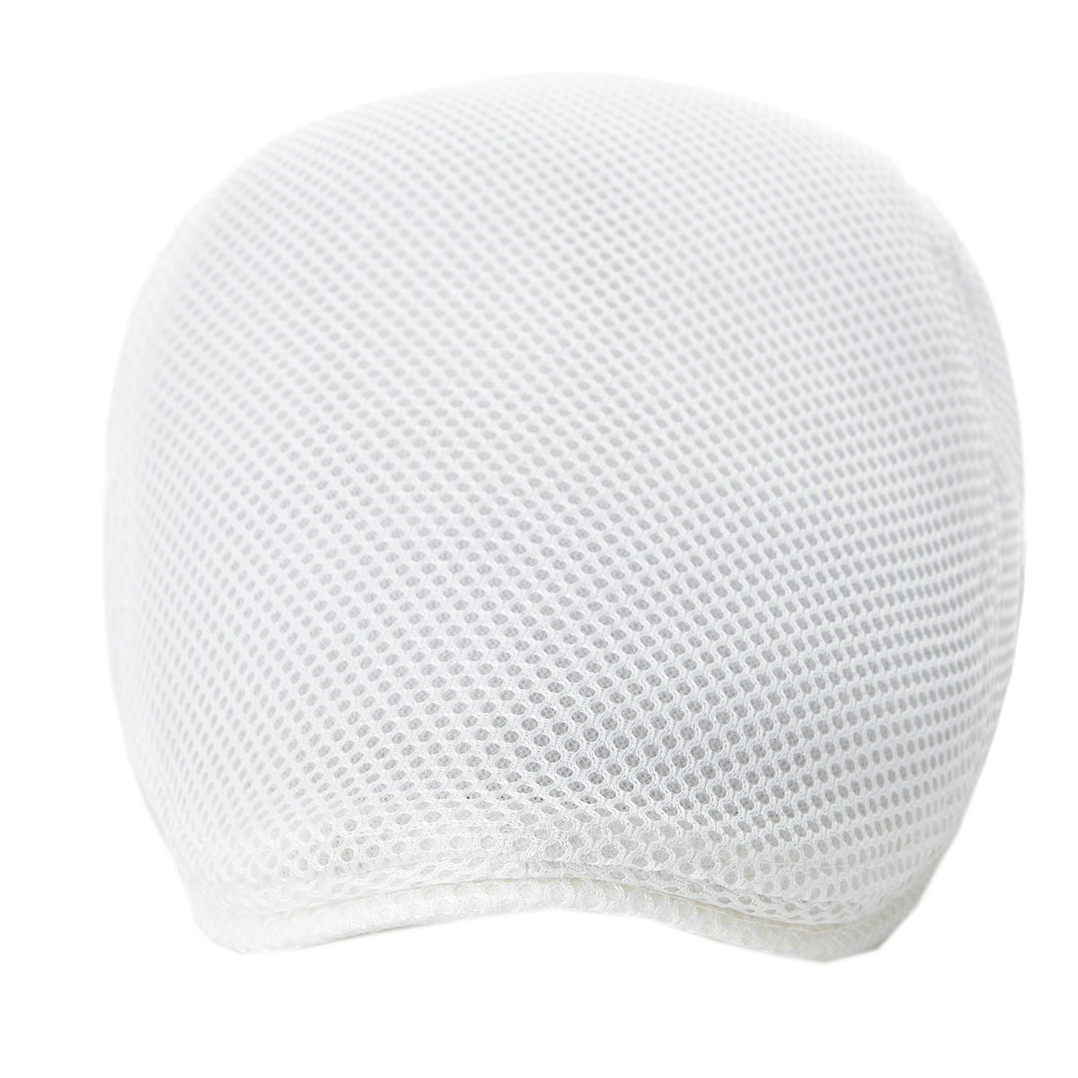 VOBOOM Men Breathable Mesh Summer Hat Adjustable Newsboy Beret Ivy Cap Cabbie Flat Cap (White)