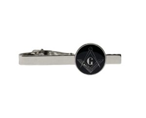 masonic freemason square compass tie clip tiebar set