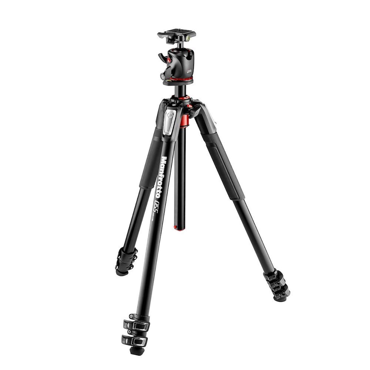 Manfrotto MK055XPRO3-BHQ2 Aluminum 3-Section Tripod with XPRO Ball Head and 200PL QR Plate and Two ZAYKiR RC2 Quick Release Plates