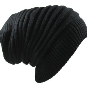 Rasta Long Slinky Beanie Hats Black