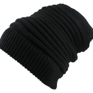 Rasta Long Slinky Beanie Hats Black