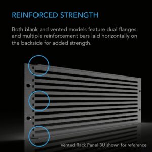 AC Infinity Rack Panel Accessory Blank 2U Space for 19" Rackmount, Premium Aluminum Build and Anodized Finish