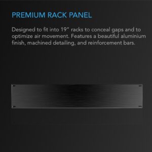 AC Infinity Rack Panel Accessory Blank 2U Space for 19" Rackmount, Premium Aluminum Build and Anodized Finish