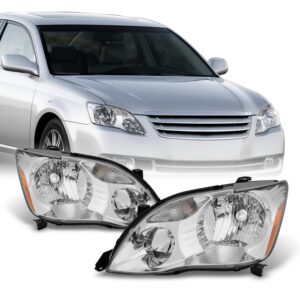 akkon - for 2005 2006 2007 toyota avalon driver left + passenger right side halogen type headlights pair sets