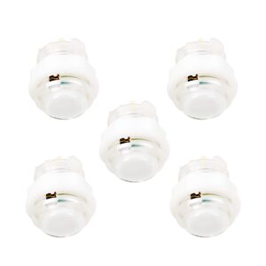 eg starts 5x 24mm full color led illuminated push button built-in switch 5v buttons for classic arcade joystick games mame jamma raspberry pi & white