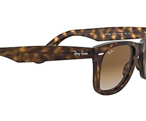 Ray-Ban Rb4340 Wayfarer Ease Square Sunglasses, Light Havana/Clear Gradient Brown, 50 mm