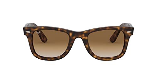 Ray-Ban Rb4340 Wayfarer Ease Square Sunglasses, Light Havana/Clear Gradient Brown, 50 mm