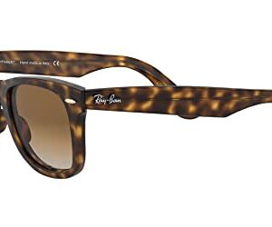 Ray-Ban Rb4340 Wayfarer Ease Square Sunglasses, Light Havana/Clear Gradient Brown, 50 mm