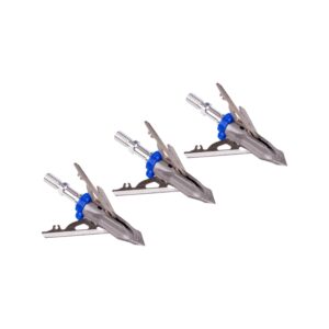 g5 outdoors deadmeat 100% steel expandable standard broadhead (3 pack + practice tip) (made in the usa)