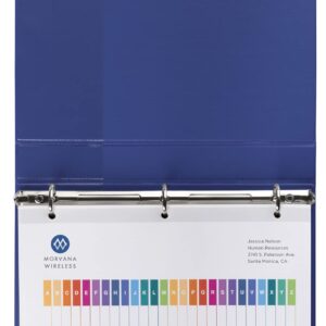 Avery A-Z Tab Dividers for 3 Ring Binders, Customizable Table of Contents, Multicolor Tabs, 12 Sets (11125)