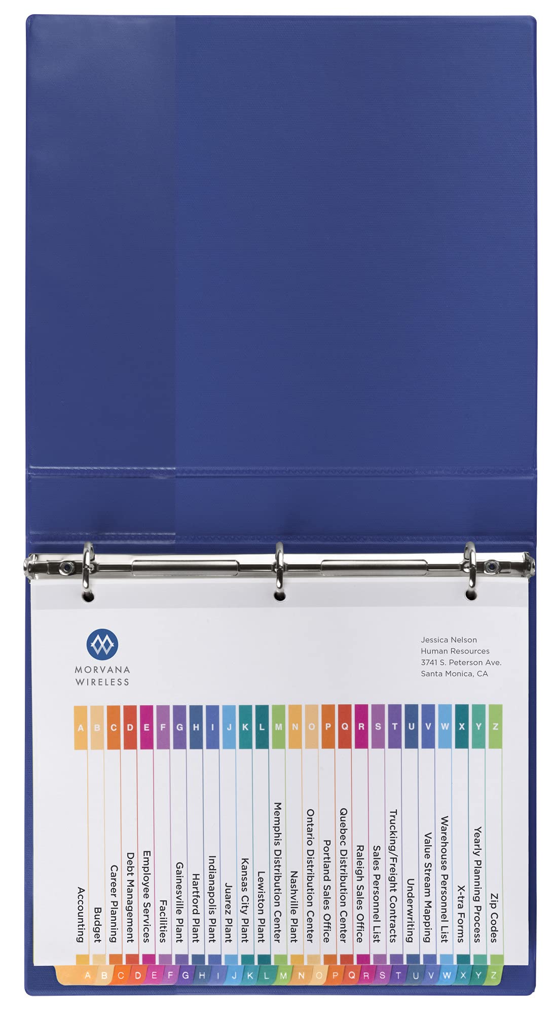 Avery A-Z Tab Dividers for 3 Ring Binders, Customizable Table of Contents, Multicolor Tabs, 12 Sets (11125)