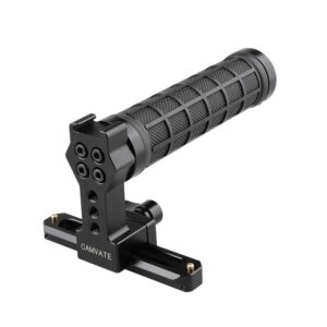 camvate quick release rubber grip top handle with nato rail for blackmagic pocket cinema camera (black) - 1499