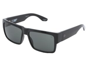 spy optic cyrus sunglasses gloss black with happy grey green lens sticker