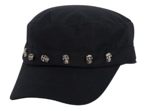 gravity threads skull pins black cadet cap