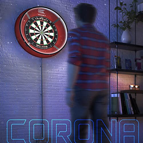 Target Darts Corona Vision Dartboard Lighting System, Black Frame | White LED Dart Board Surround Ring Light with Magnetic Feet | Shadow Eliminating Dartboard Light | Professional Darts Accessories