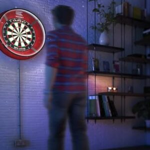 Target Darts Corona Vision Dartboard Lighting System, Black Frame | White LED Dart Board Surround Ring Light with Magnetic Feet | Shadow Eliminating Dartboard Light | Professional Darts Accessories