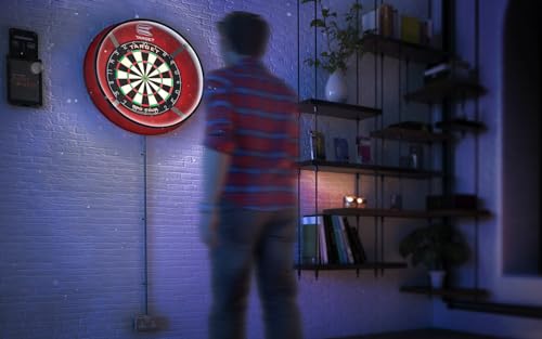 Target Darts Corona Vision Dartboard Lighting System, Black Frame | White LED Dart Board Surround Ring Light with Magnetic Feet | Shadow Eliminating Dartboard Light | Professional Darts Accessories